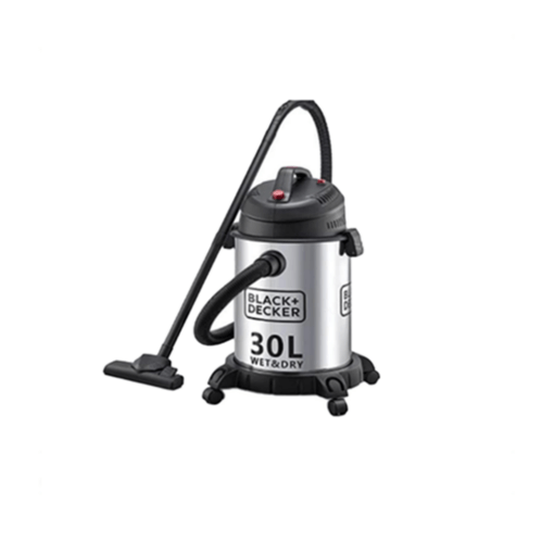 Black+Decker 30L Wet & Dry Drum Vacuum Cleaner 1400W (Stainless Steel ...