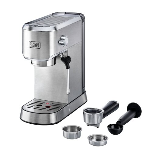 BLACK & DECKER 15-Bar Espresso Coffee Machine with Milk Frothier ...