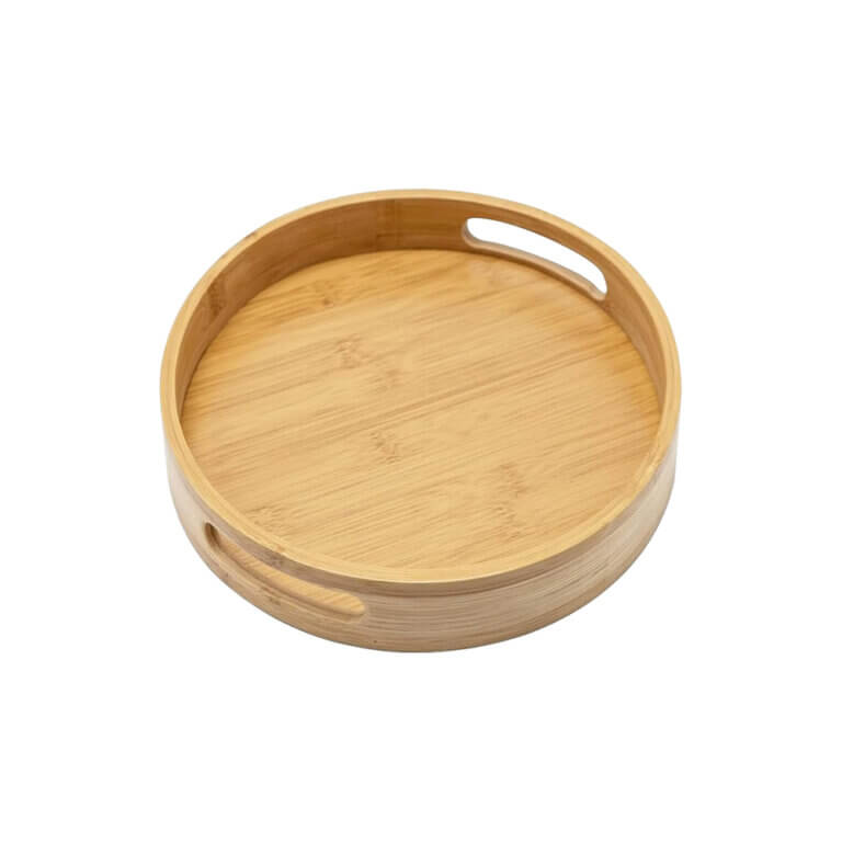 Wooden Round Serving Tray Small – MDGF012 – Dinapala Group of Companies ...